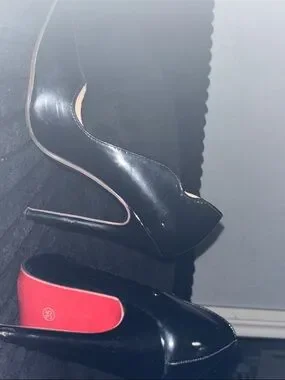Shoes | Black Patent High Heel Pumps With Red Sole Women | Poshmark